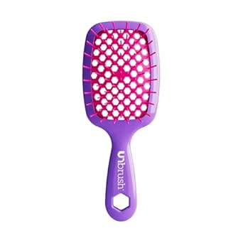 Amazon.com: UNbrush Detangling Hair Brush Mini Neon - Electric Berry ...