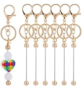 Amazon.com: SUNNYCLUE 1 Box 20Pcs Beaded Key Chain Bars DIY Beaded ...
