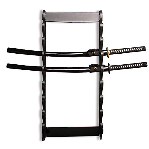 Snapklik.com : Sword Fort Katana Wall Mount, Sword Racks, Black Wood ...