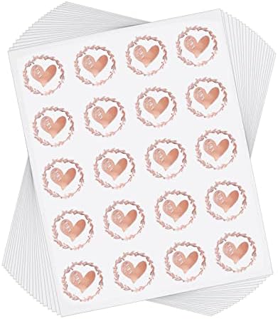 Rose Gold Wedding Envelope Stickers - 400PCS Clear Heart Seals, Hot ...