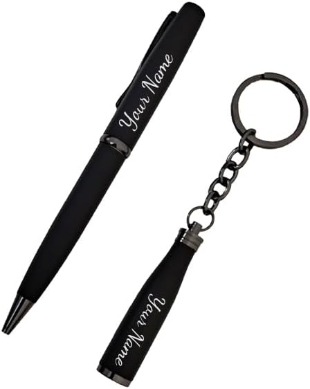 SAVRI Personalized Pen & Keychain With Your Name engraved. Customized ...