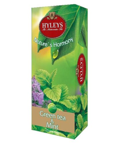Amazon.com : HYLEYS Tea Nature'S Harmony Green Tea Bags with Mint, 25 ...