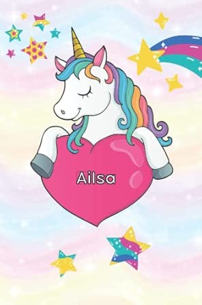 Ailsa: A Cute Unicorn Sketchbook (6 x 9) inches 110 pages With Blank ...