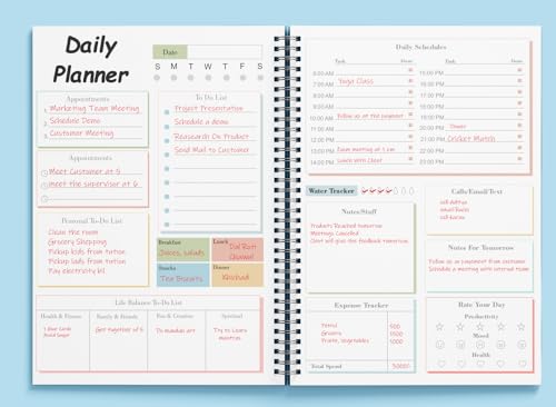 AccuPrints Daily Planner Undated, Schedule Your Day, Manage to-do List ...