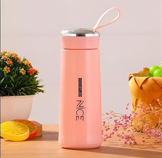 Rugmi Premium Nice Glass Water Bottle 400ml | Leakproof Flask for Tea, Coffee, and Water ...