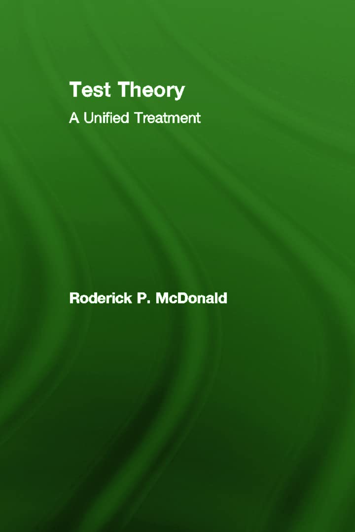 Amazon.com: Test Theory: A Unified Treatment: 9780805830750: Roderick P ...