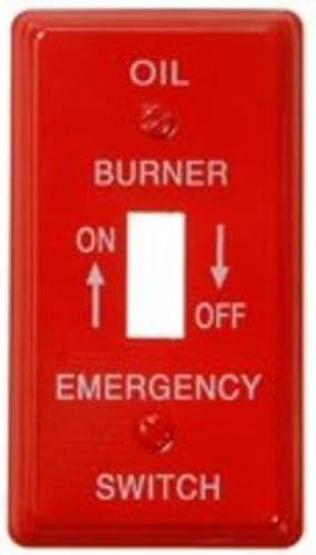 Red Emergency Switch Plate for Oil Burner - Amazon.com