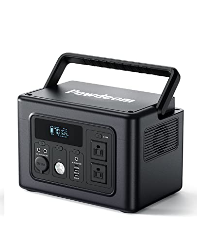 Portable Power Station, 614Wh LiFePO4 Battery Pack with 110V/700W AC ...