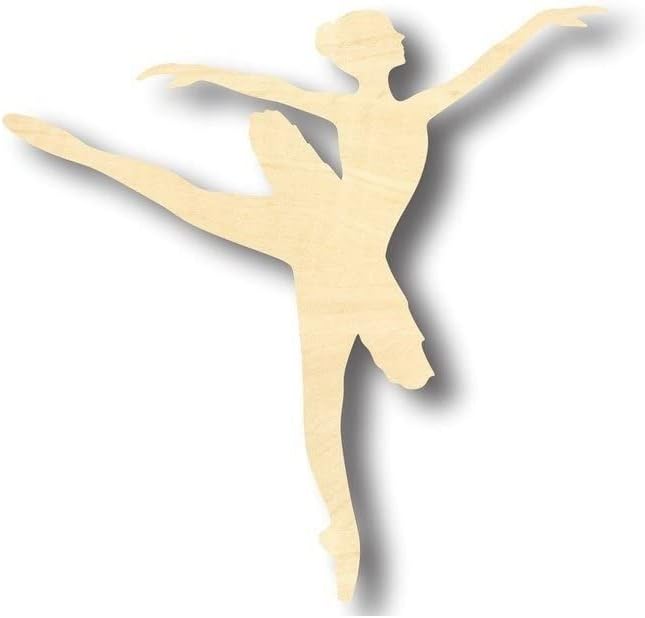 Amazon.com: Unfinished Wood Ballerina Dancer Shape Craft up to 46" DIY ...