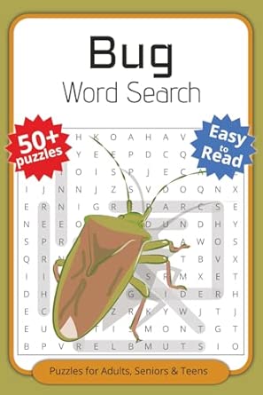 Bug Word Search Puzzle Book: Word Searches with Easy to Read Print ...