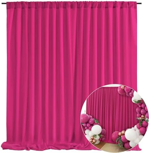 Amazon.com : 10 x 7 Feet Fuchsia Backdrop Curtain for Partie ...