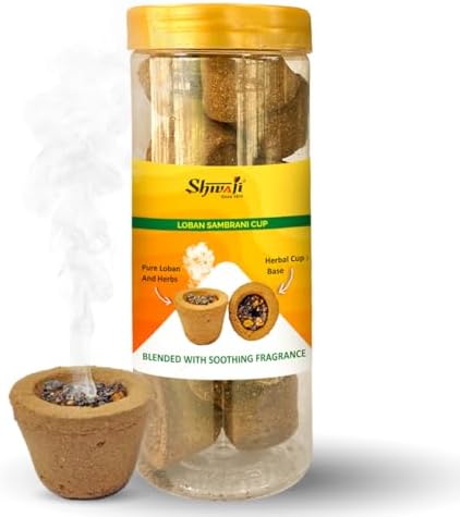 Shubhkart Nirmal Sambrani Cup Dhoop Black | 12 Cups in Per Pack| Dhoop ...