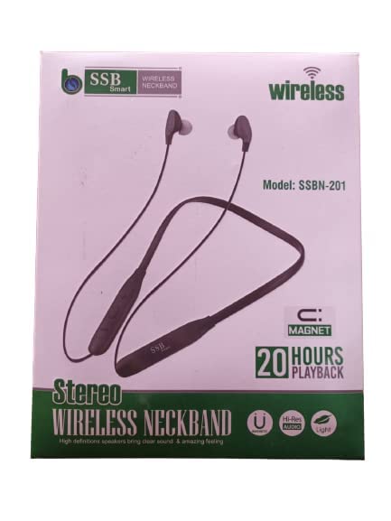 SSB Bluetooth Wireless Neckband Earphones - 24H Playtime, Dual ...