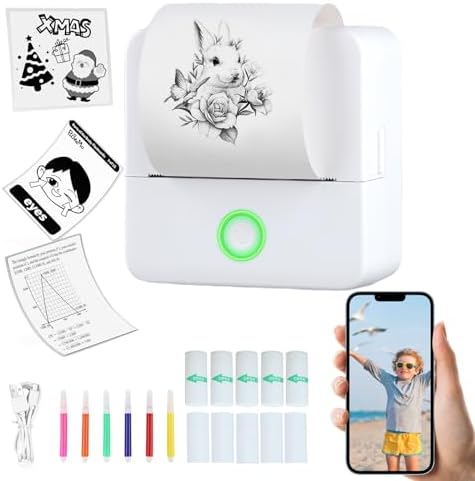 DIFCUL C9 Mini Thermal Printer,Bluetooth Labler Maker,Portable Inkless ...