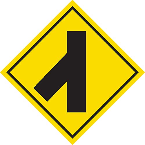 Vinyl Decal Safety Road Sign Sticker - Sharp Junction - 5" Wide (1 ...