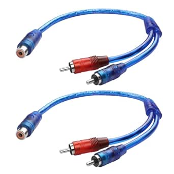 Amazon.com: YAODHAOD RCA Y Splitter Cable, RCA 1 Female to 2 Male Audio Video Cable,Short RCA ...