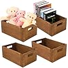 Amazon.com: Menkxi 4 Pcs Stackable Wood Storage Cube for Shelves Closet ...