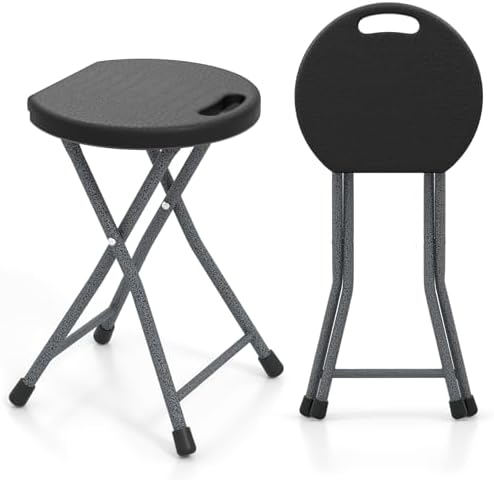 Amazon.com: Goplus Folding Stool, Extra Tall 28 inch Foldable Camping ...