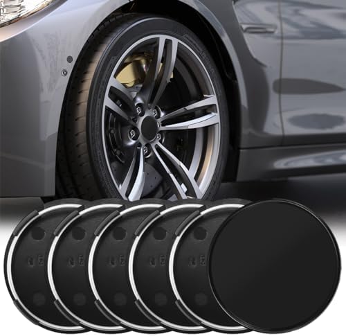 Amazon.fr : 6 Pièces Cache Moyeu Noir OD 65mm ID 60mm Centre de Jante ...