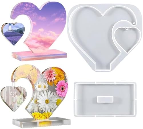 Amazon.com: Large Picture Frame Resin Molds, Love Letter Heart Silicone ...