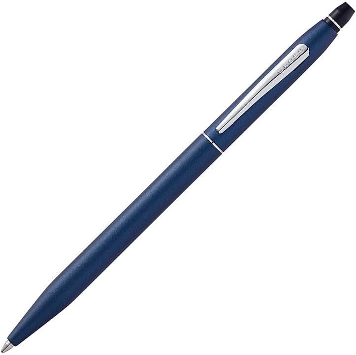 Amazon.com: Cross Click Blue Lacquer Ballpoint Pen with Chrome ...