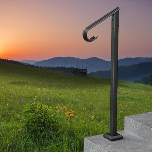 Handrail Railing, Single Post Handrail, Stair Railing for Concrete ...