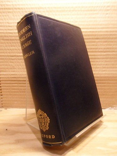 Modern English Usage: Fowler, H. W.: Amazon.com: Books