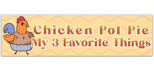Amazon.com: Chicken Pot Pie, My 3 Favorite Things Funny Humorous Small ...
