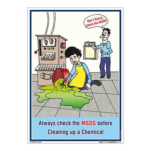 buysafetyposters.com - Read MSDS Poster In English PVC Sticker (A4, 8 ...