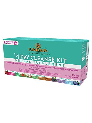 Amazon.com : Lakma Tea 14 Days Cleanse Kit - 42 Tea Bags (Gmo Free ...
