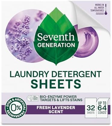 Amazon.com: Seventh Generation Laundry Detergent Sheets, Up to 64 Loads ...