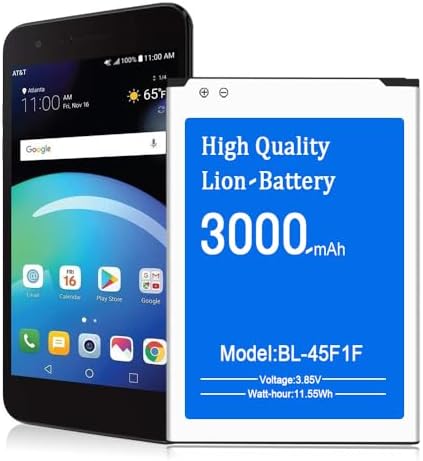 Amazon.com: JDIRLDL BL-45F1F Battery Replacement for LG Phoenix 3 ...