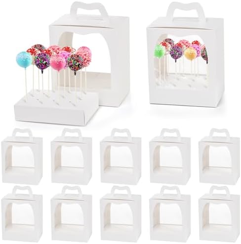 Amazon.com | 6 Pcs Cake Pop Boxes Packaging Portable Cake Pop Holder ...
