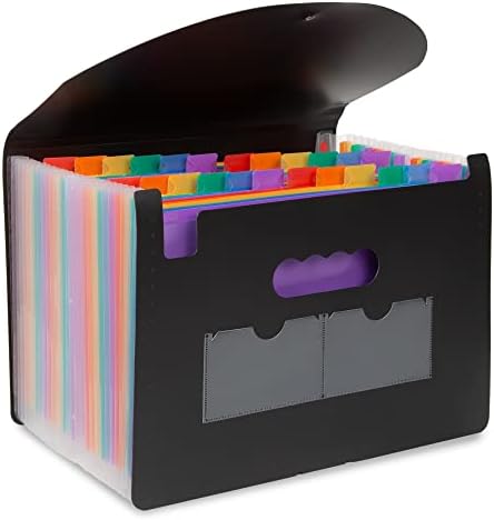 ASAB 24 Pocket Expanding File Organiser Waterproof Cover Concertina ...