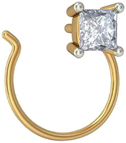 Buy BlueStone 14K Yellow Gold and Diamond Nose Pin at Amazon.in