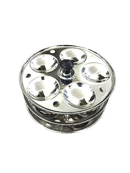 Stainless Steel Mini Idli Stand with 3 Plates - Makes 15 Idlis(4.5cm ...
