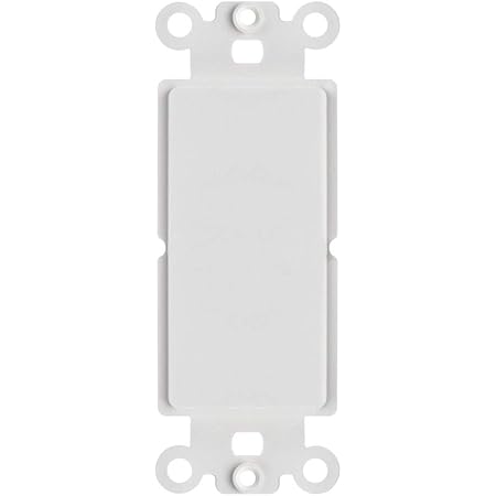 Amazon.com: Cmple - White Decora Wall Plate Insert Blank, 1 Gang Blank ...