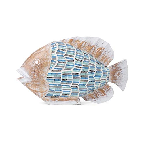 Amazon.com: Carved Wood and Mosaic Fish Seaside Lakeshore beautiful ...
