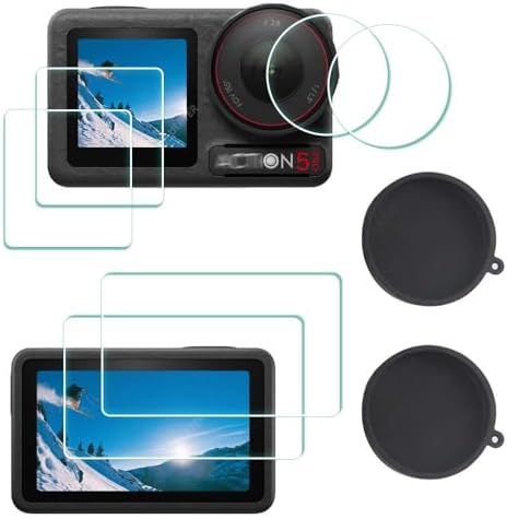 Amazon.com: Tomat Osmo Action 5 Pro Screen Protector, 9H Tempered Glass ...