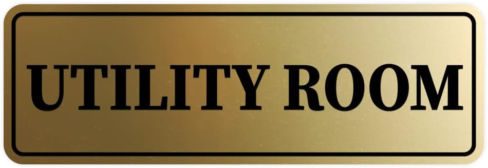Amazon.com : Standard Utility Room Sign - Brushed Gold - Large (1 Pack ...