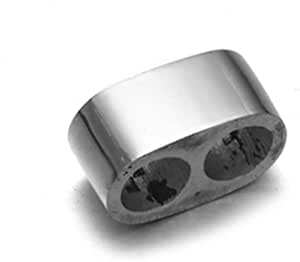 Amazon.com: 10pcs Stainless Steel Double Hole Beads annular Slide Beads ...