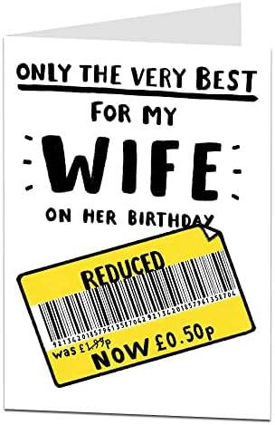 LimaLima The Very Best Funny Birthday Card For Wife From Husband ...