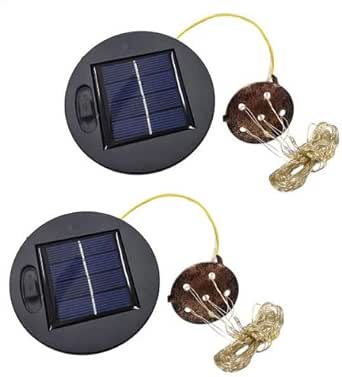 Amazon.com: 2pcs Solar Light Replacement Top, LED Waterproof Round ...