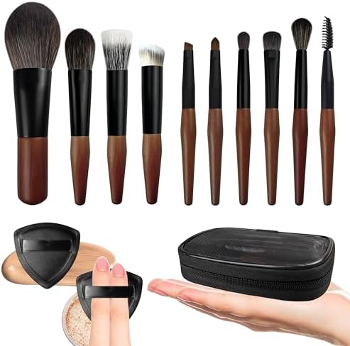 Amazon.com: Travel Makeup Brush Set with Case, Mini Makeup Brushes Set ...