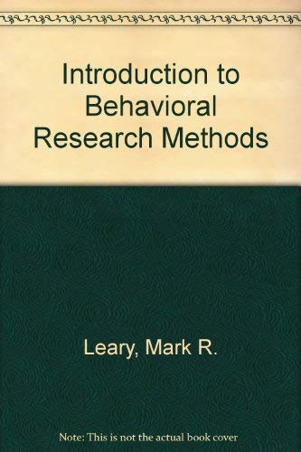 Buy Introduction to Behavioral Research Methods Book Online at Low ...
