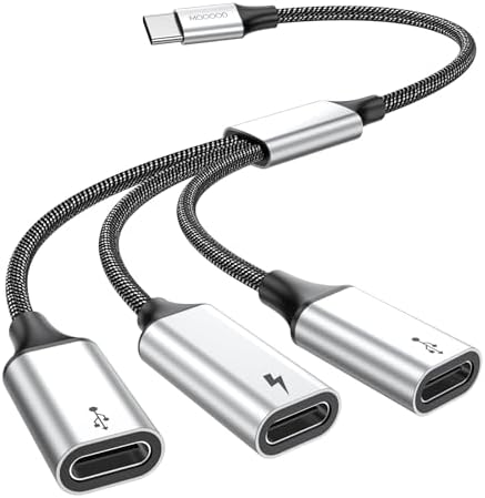 Amazon.com: Fidioto USB-C OTG Splitter Y Cable(10 inch Long),USB C Male ...