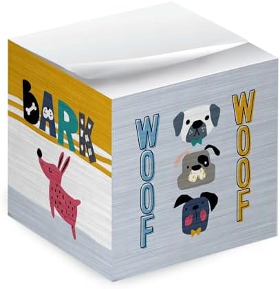 Amazon.com : Whimsical Dogs Sticky Note Cube / 600 Sheets / 2.75" Memo ...