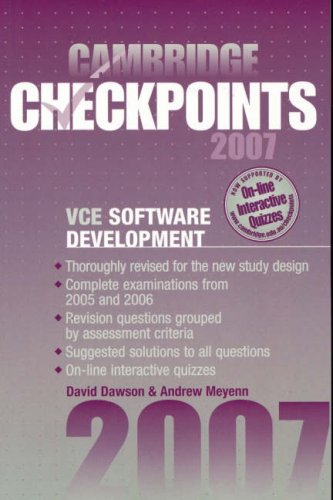Cambridge Checkpoints VCE Software Development 2007 : Dawson, David ...