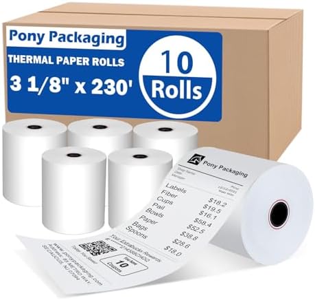 Amazon.com : 50 Rolls, GOLDEN WIND Thermal Paper Receipt Roll, 3 1/8" x ...