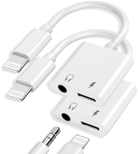 Lightning to 3.5 mm Headphone Jack Adapter, [Apple MFi Certified] 3 ...